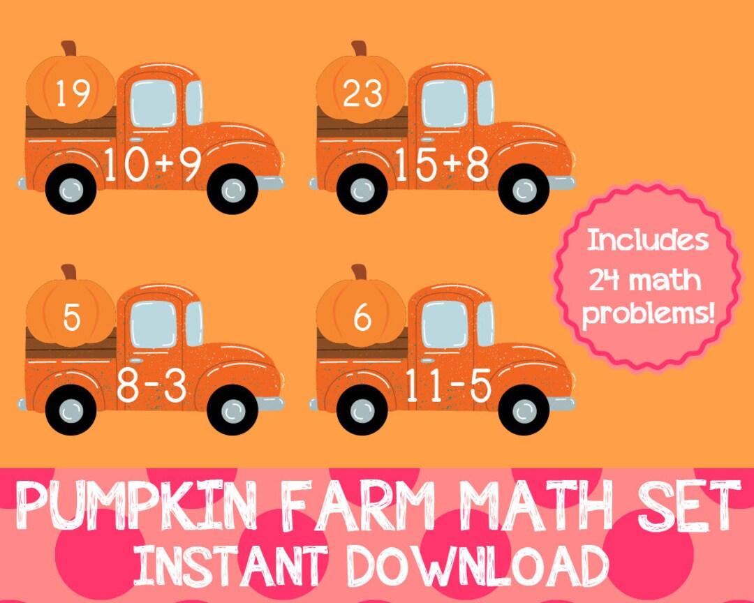 Pumpkin Farm Math Set - Etsy