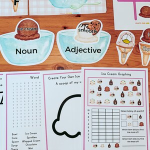 Ice Cream Learning Pack, Learning Printables, Learning Pack, Summer ...