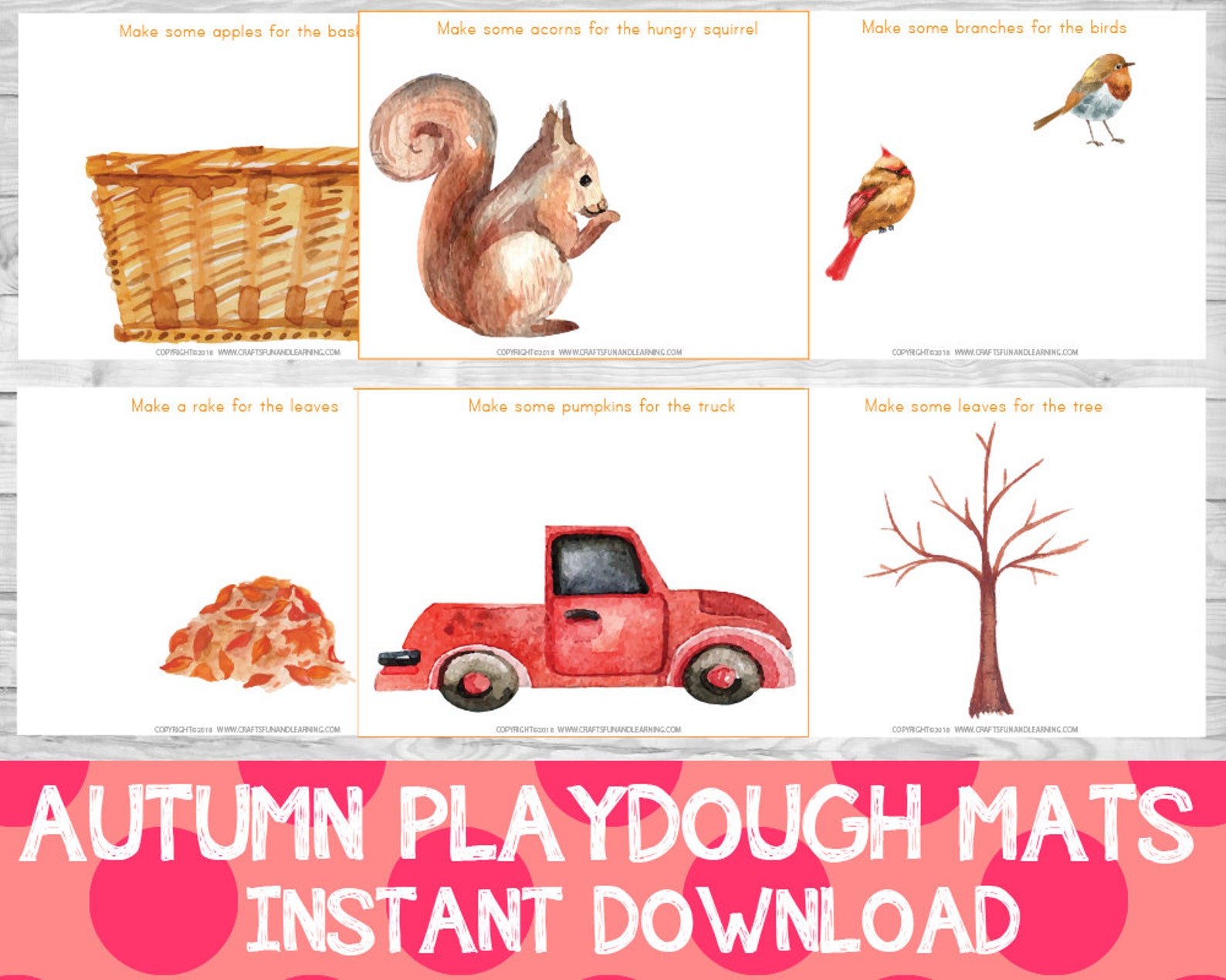 Autumn Play Dough Mats, Fall Play Dough Mats, Autumn Learning ...