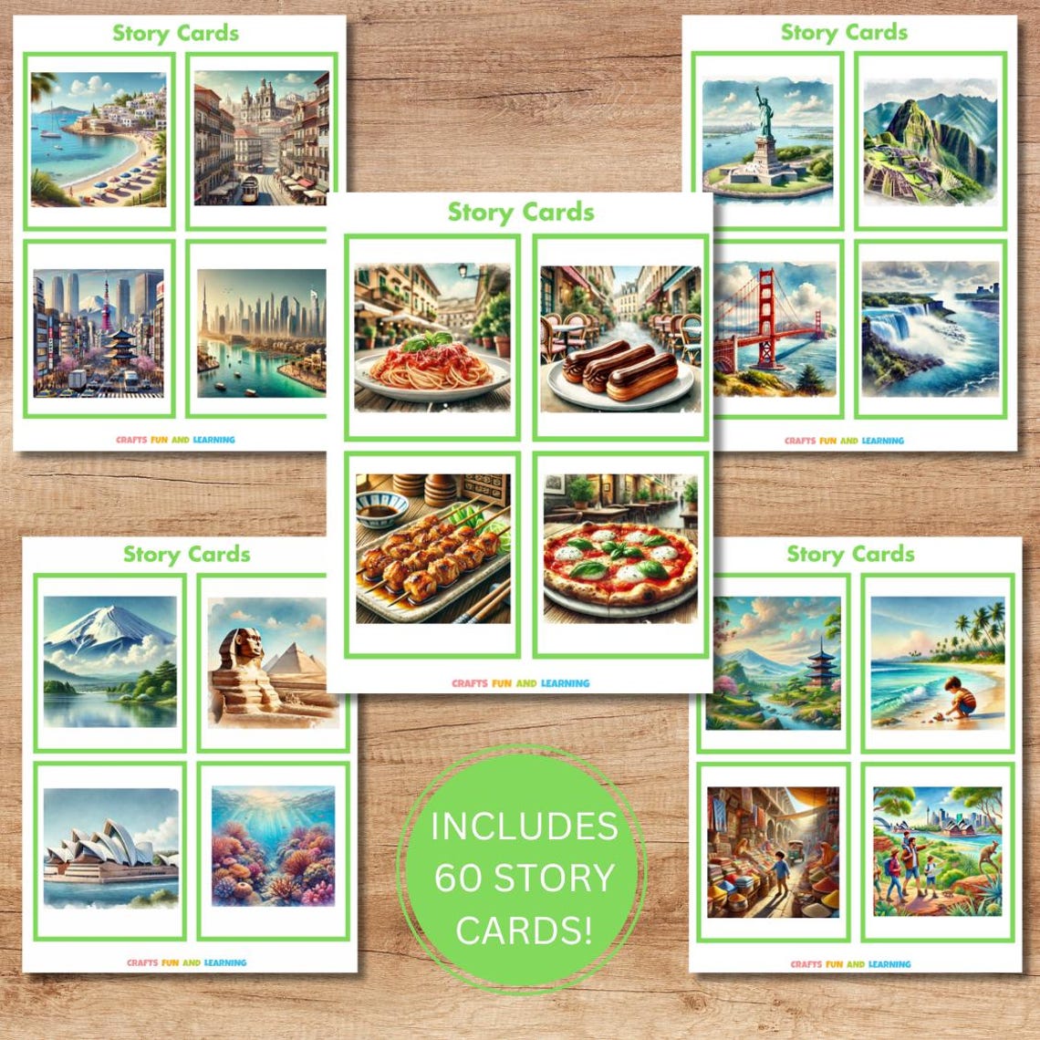 Travel the World Story Cards - Etsy