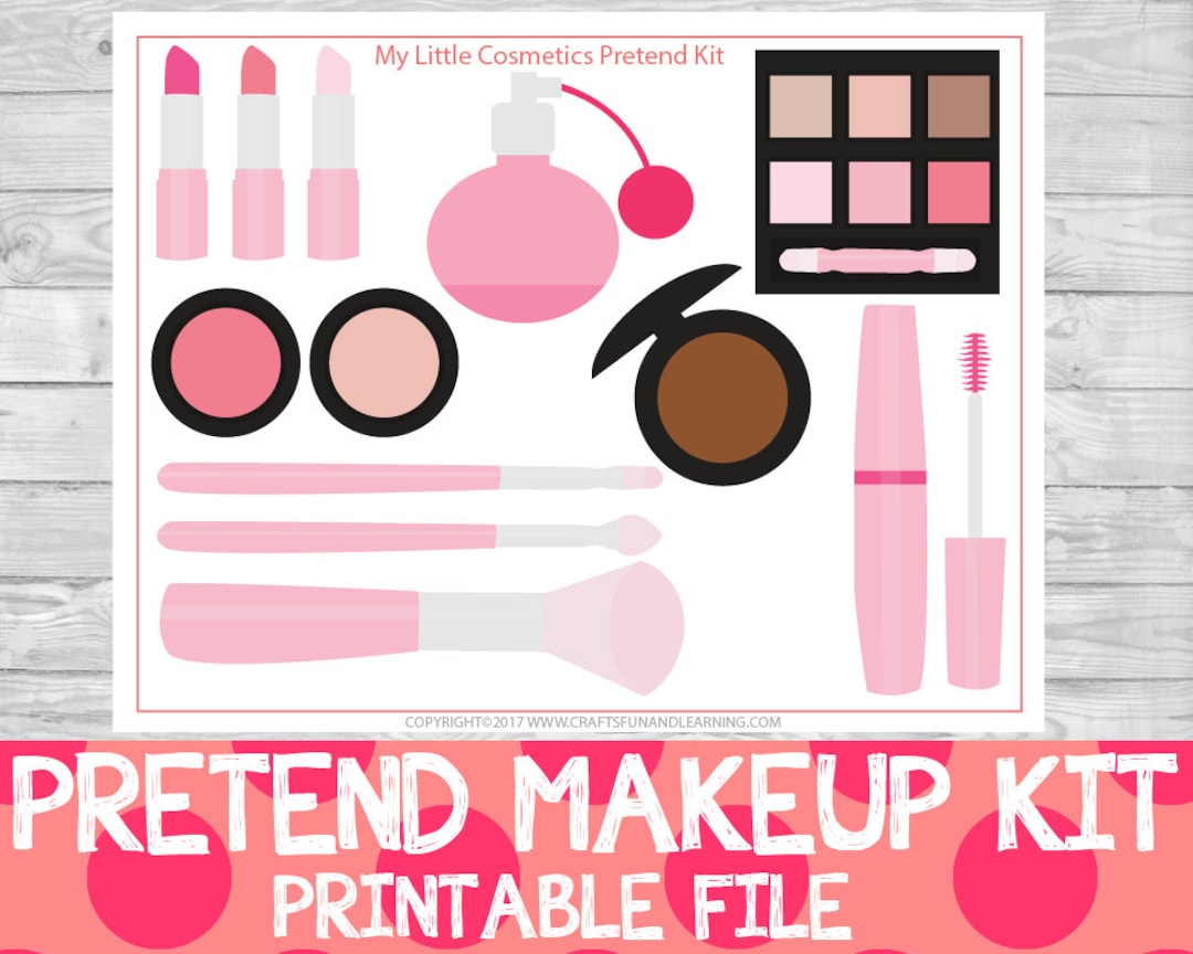 Pretend Makeup Printable Pretend Kit BROWN SHADE - Etsy