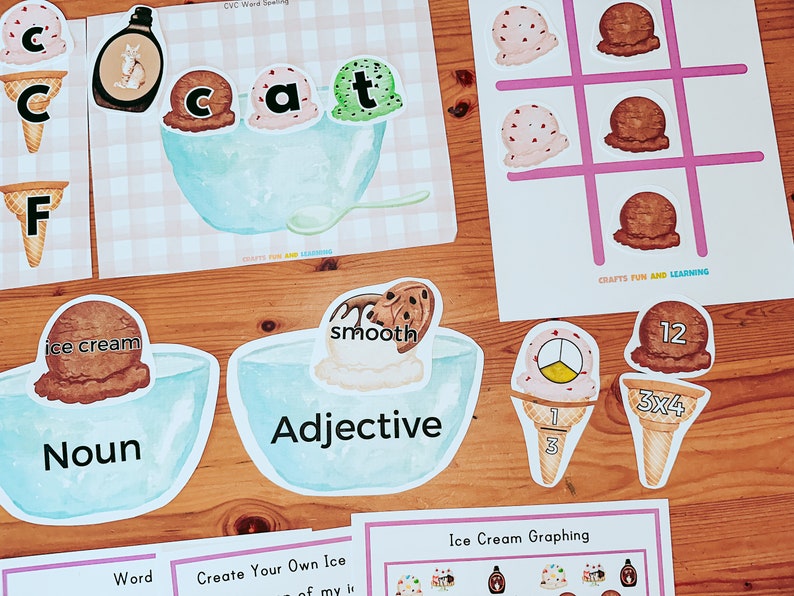 Ice Cream Learning Pack, Learning Printables, Learning Pack, Summer ...