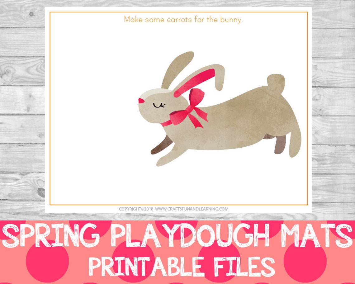 Spring Playdough Mats Preschool Printables Playdough Mats | Etsy