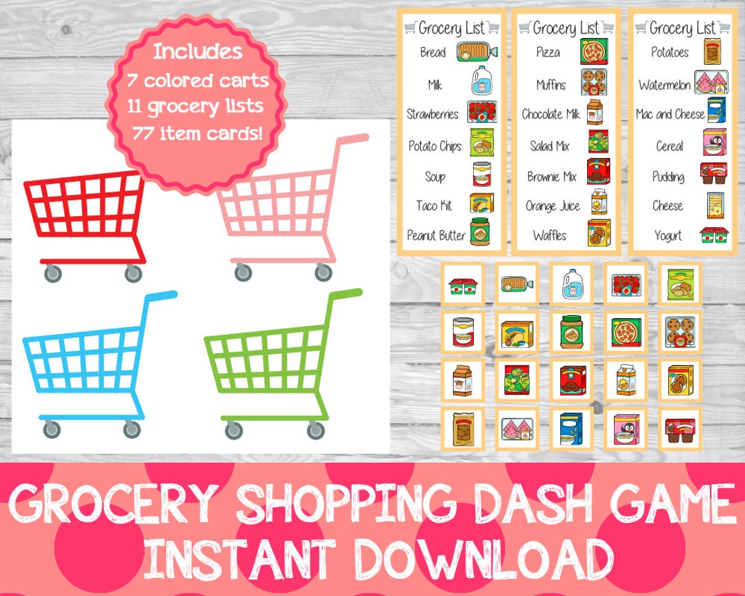 Grocery Shopping Dash Game - Etsy