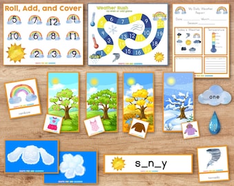 Spring First and Second Grade Learning Pack Math and Literacy - Etsy