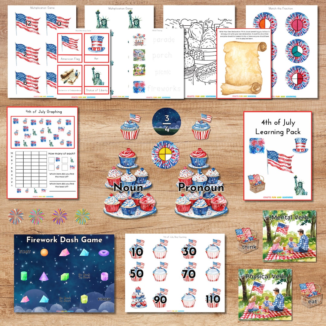 4th of July Learning Pack - Etsy