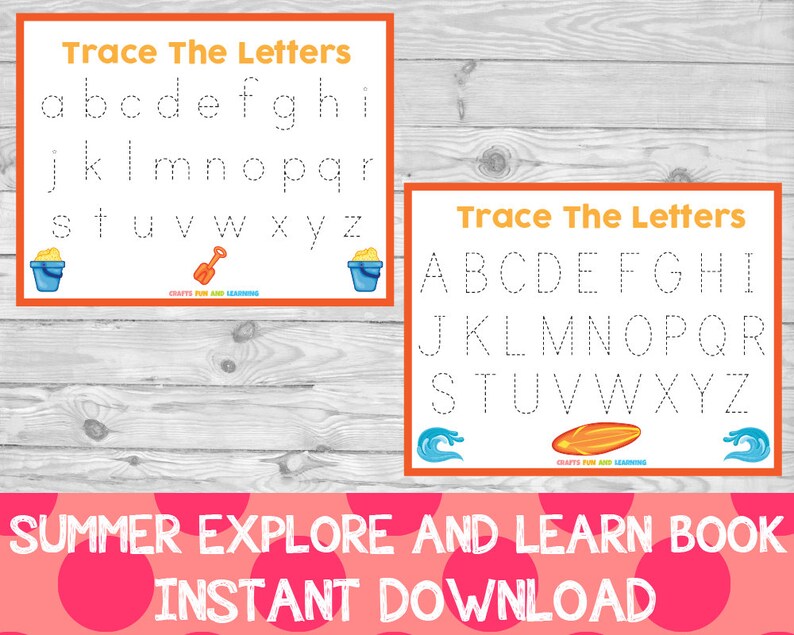 My Summer Explore and Learn Book PDF Version Tot School and - Etsy