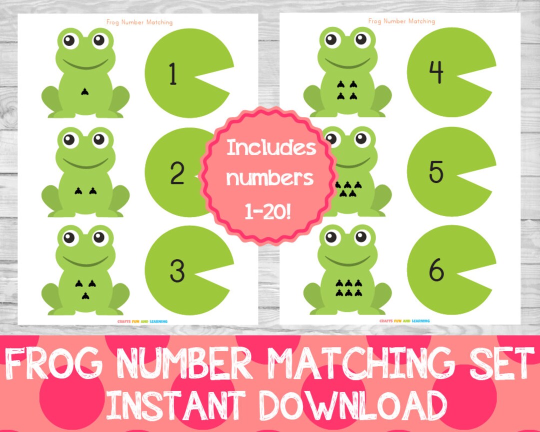 Frog Number Matching - Etsy