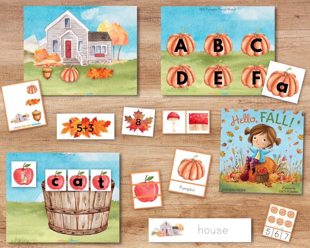 Hello, Fall! Book Companion Pack, Fall Learning Pack, - Etsy