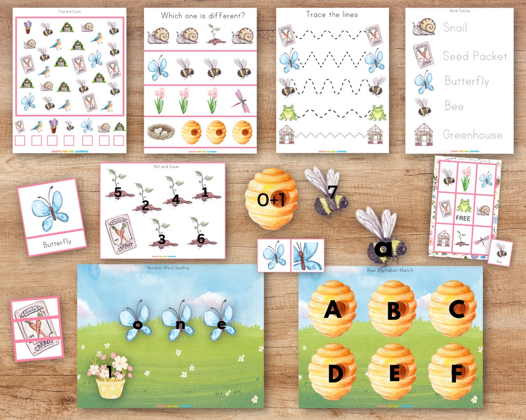 Spring Learning Pack, Spring Preschool Pack, Montessori Spring Pack - Etsy