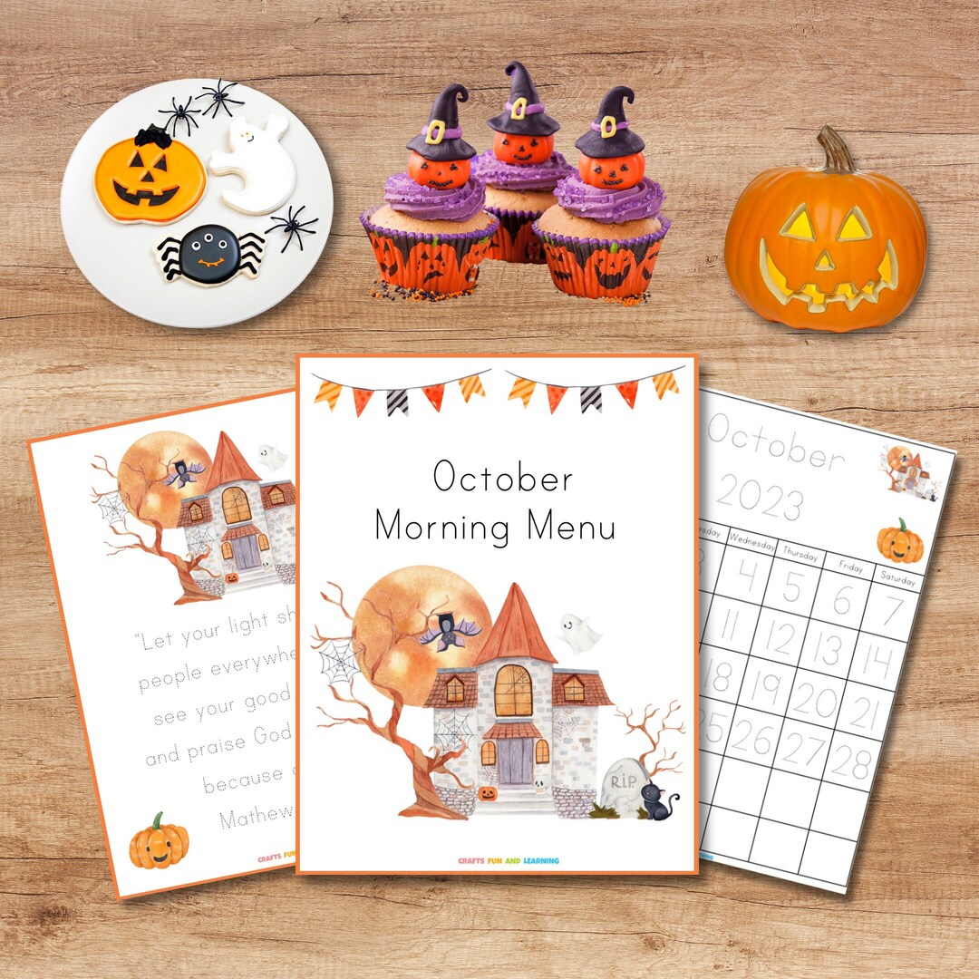 October Morning Menu 2023 - Etsy Australia