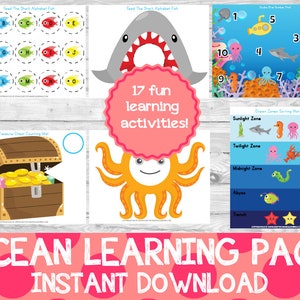Ocean Learning Packocean Preschool Pack INSTANT DOWNLOAD - Etsy