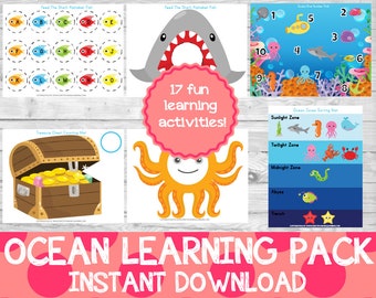 Ocean Preschool Kindergarten Learning Pack O is for Ocean Curriculum ...