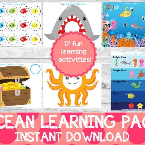 Ocean Learning Packocean Preschool Pack INSTANT DOWNLOAD - Etsy