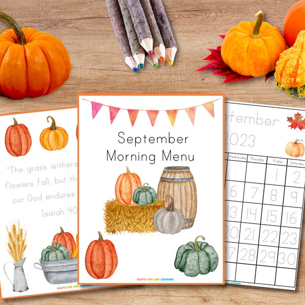 Printable Homeschool Morning Menu - Etsy