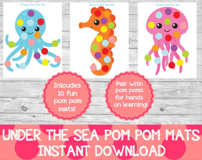 Under the Sea Pom Pom Mats - Etsy