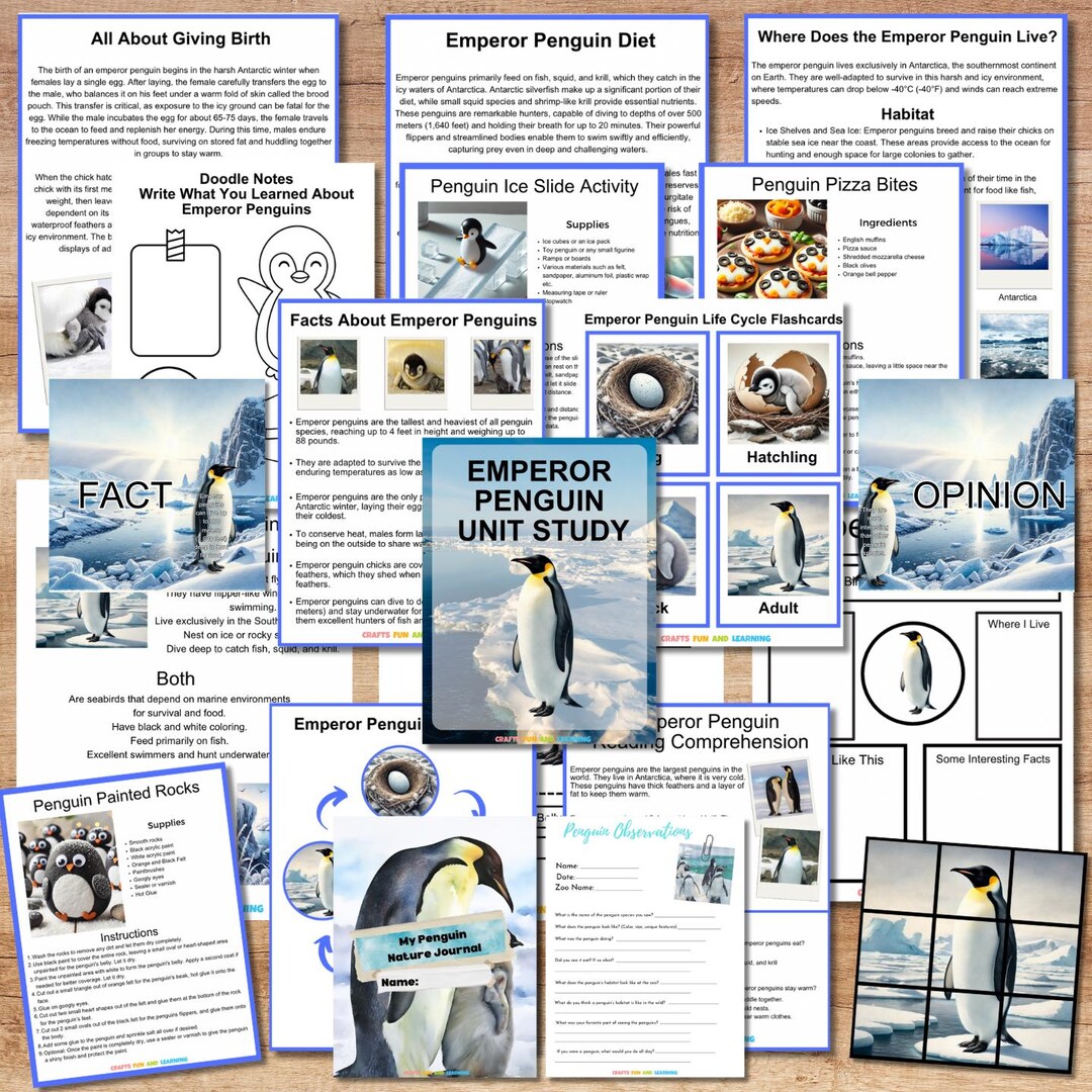 Emperor Penguin Unit Study - Etsy