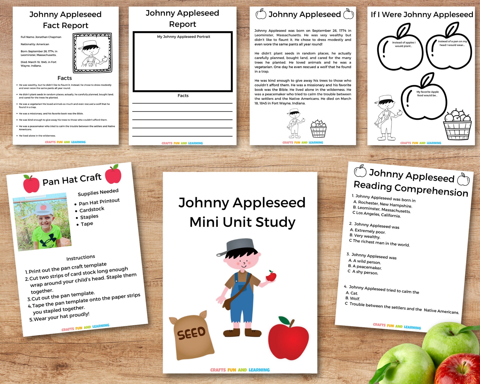 Johnny Appleseed Template