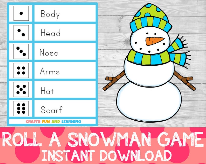 Roll A Snowman Game, - Etsy