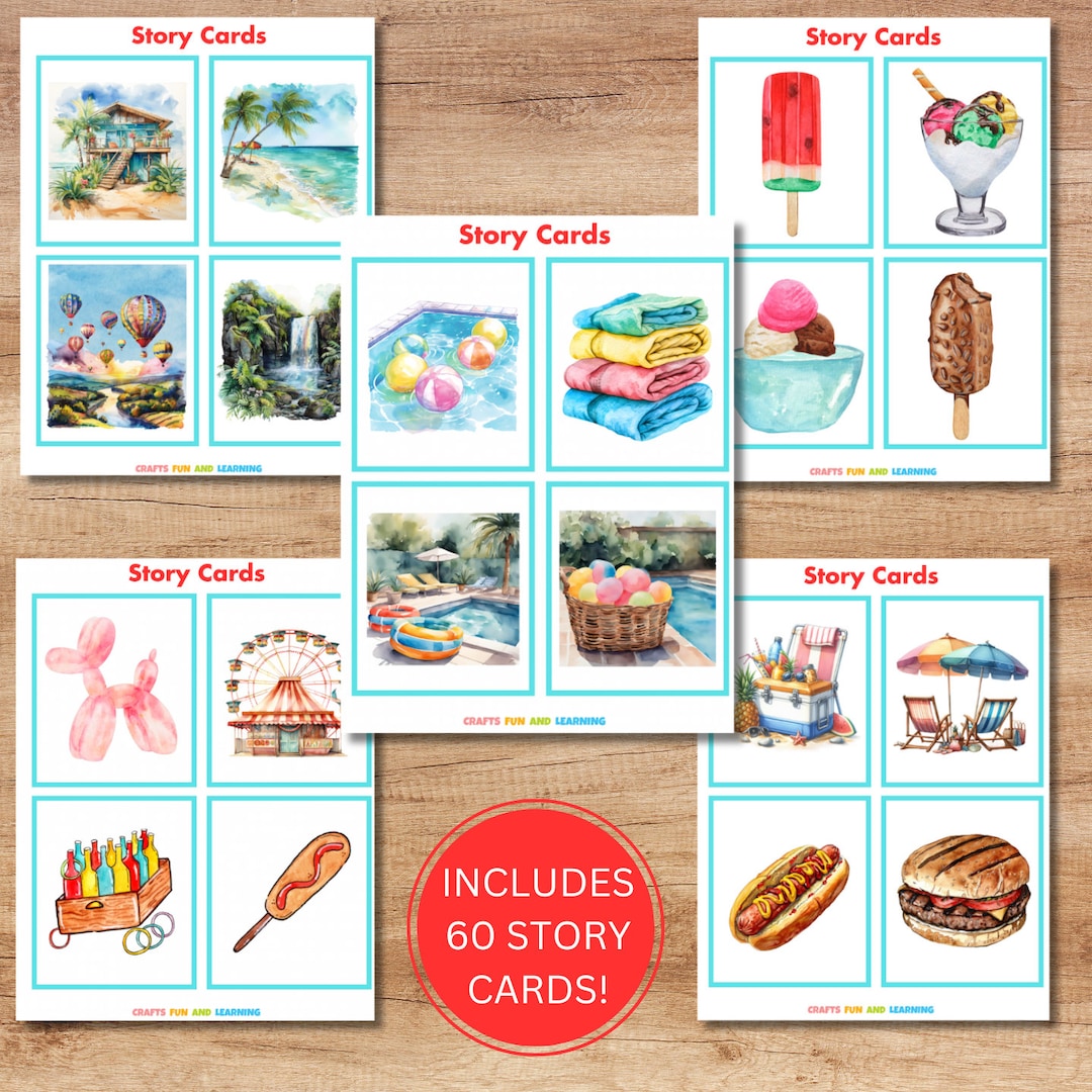 Summer Story Cards - Etsy