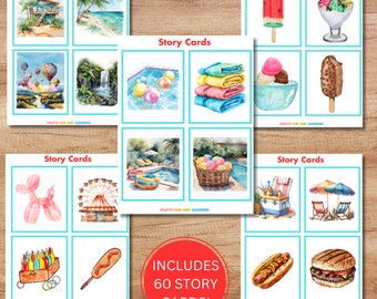 Printable Summer Story Cards, Summer Game, Printable Summer Game ...