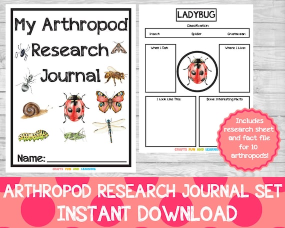 Arthropod Research Journal Set My Arthropod Field Journal - Etsy