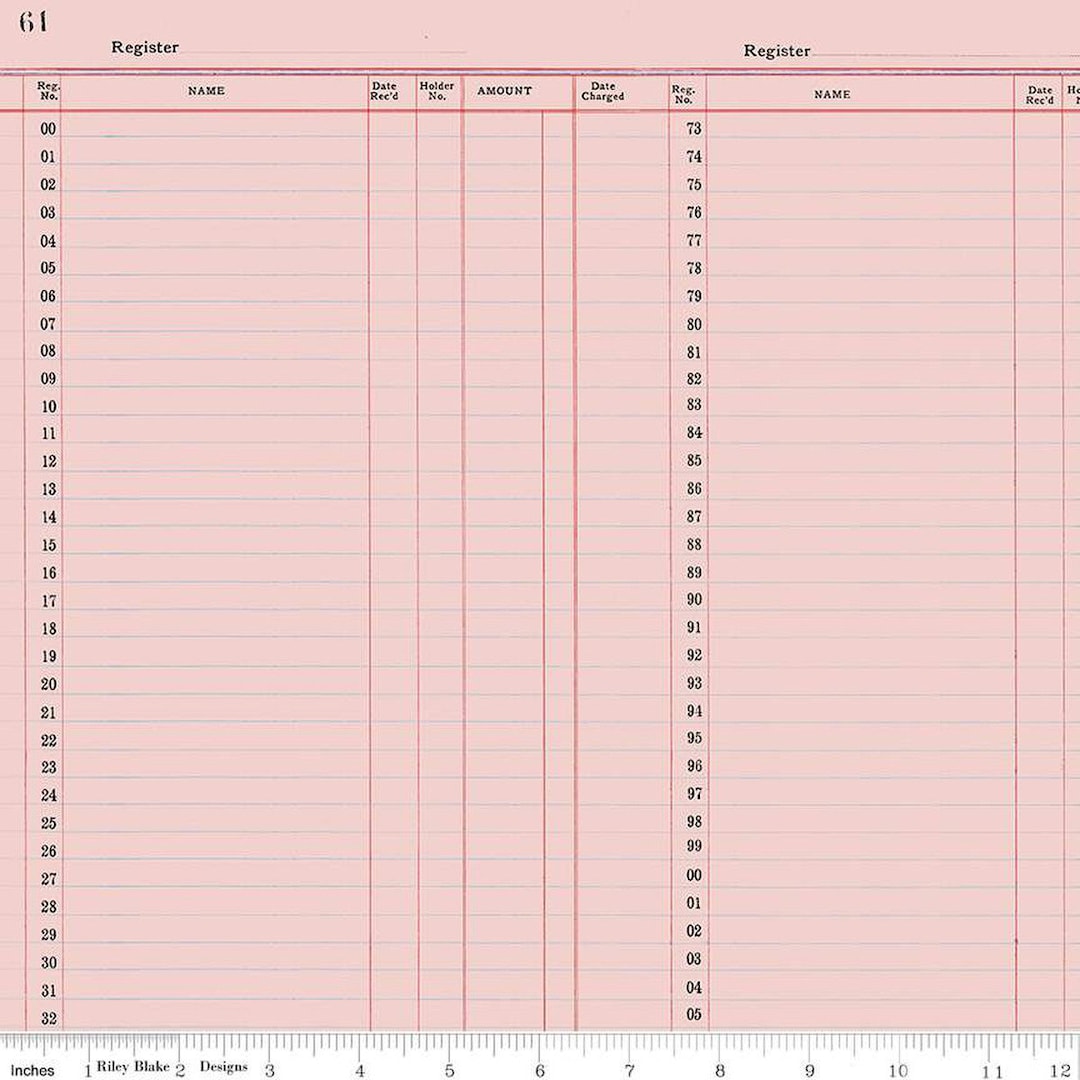 JOURNAL BASICS - Ledger Paper - Paper Pink - J Wecker Frisch - Cotton ...