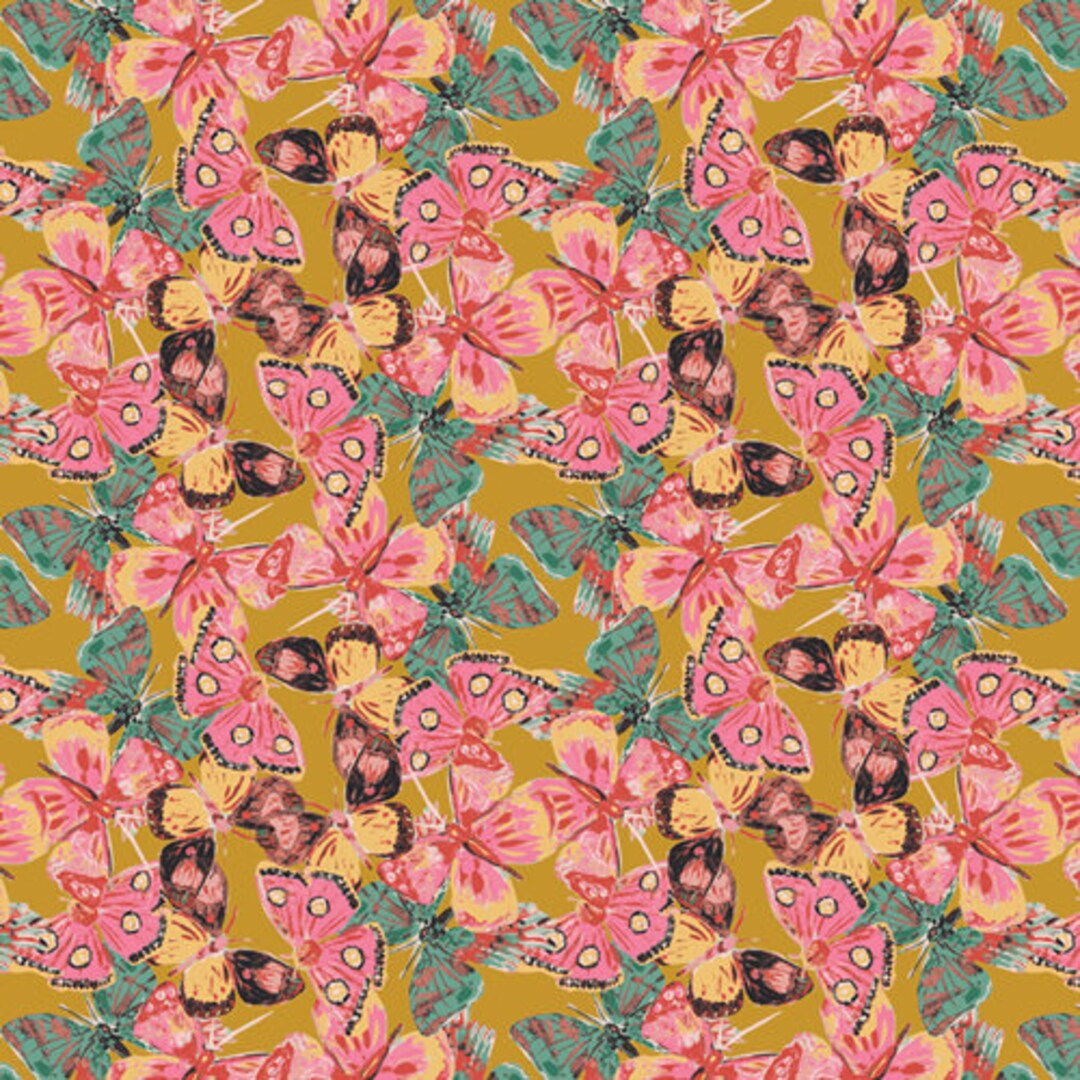 EVE - Flutterflies Earth - Bari J - Art Gallery Fabrics - 205 Thread ...