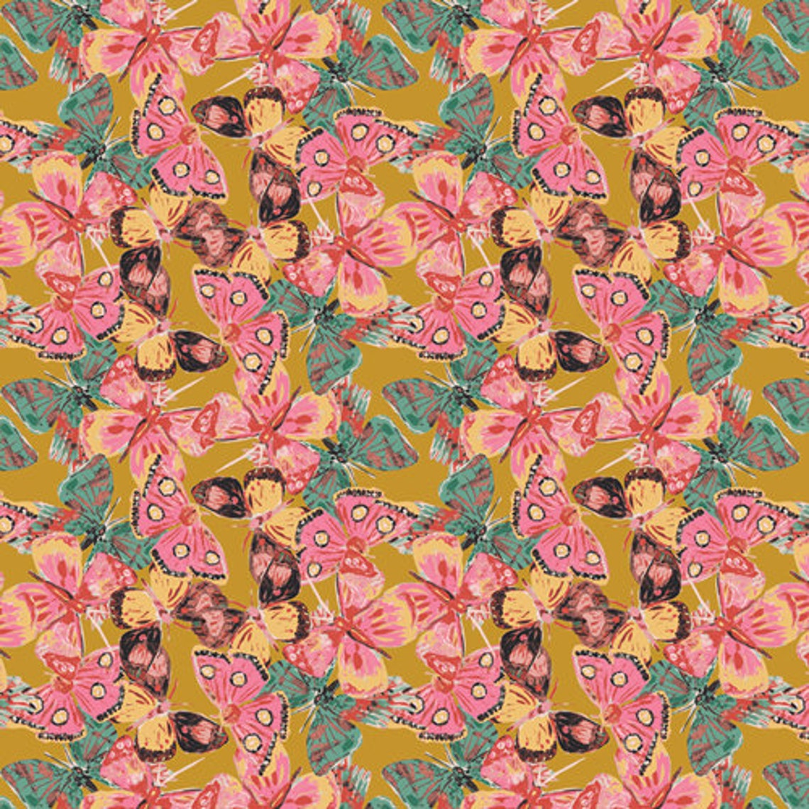 EVE Flutterflies Earth Bari J Art Gallery Fabrics 205 - Etsy