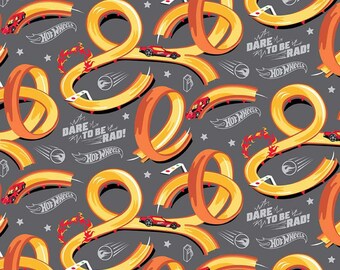 HOT WHEELS - Cars - Main Gray - 100% Cotton Quilting Fabric Yardage ...