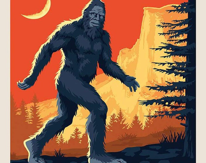 LEGENDS of the NATIONAL PARKS Bigfoot Fabric Panel 36 X 42 Cotton ...