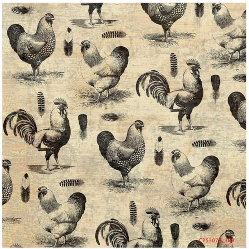 Rooster Fabric - Etsy