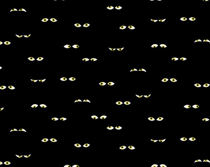 TINY FRIGHTS Creepy Eyes Black Ruby Star Society - Halloween Fabric ...
