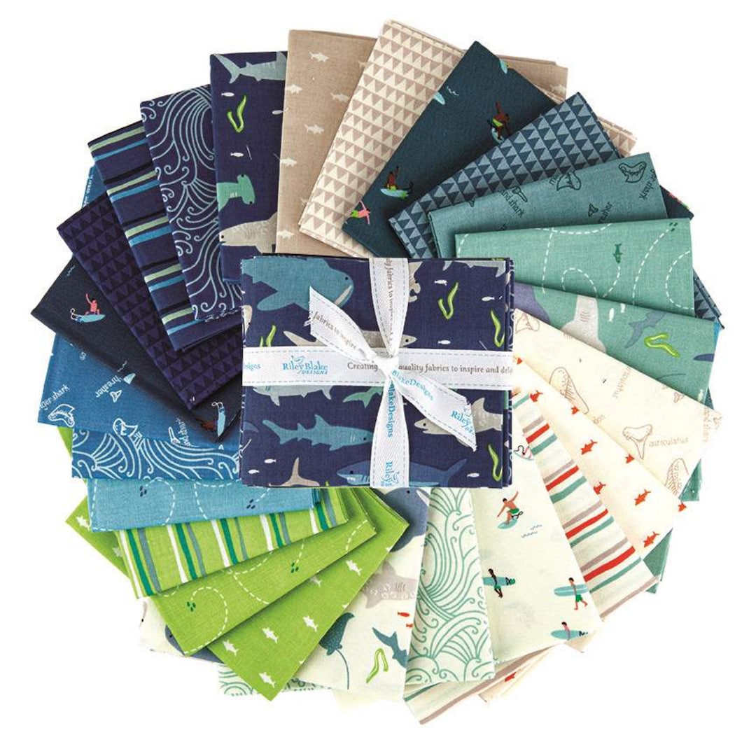 RIPTIDE 24 Fat Quarter Bundle Citrus and Mint Designs - Riley Blake ...