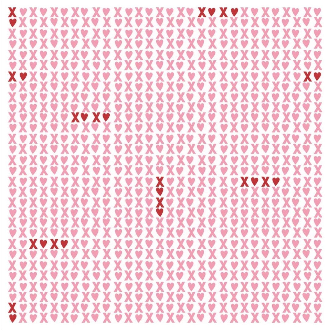 HELLO SPRING XOXO White Valentines Day Meags & Me Cotton Quilting ...