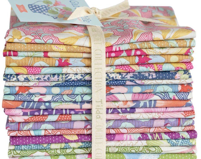 GARDENLIFE 20 Fat Quarter Bundle - Tilda Fabric - Factory Cut Bundle ...