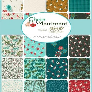 CHEER & MERRIMENT - 5" Charm Pack - Christmas Fabric - Fancy That ...