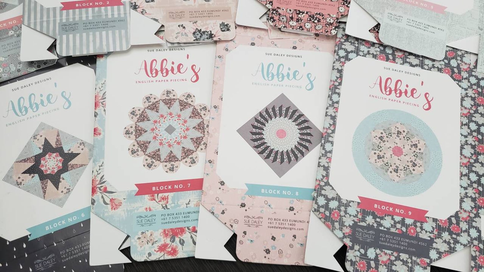 Sue Daley Abbie SET of 9 English Paper Piecing Pattern Kit - English ...