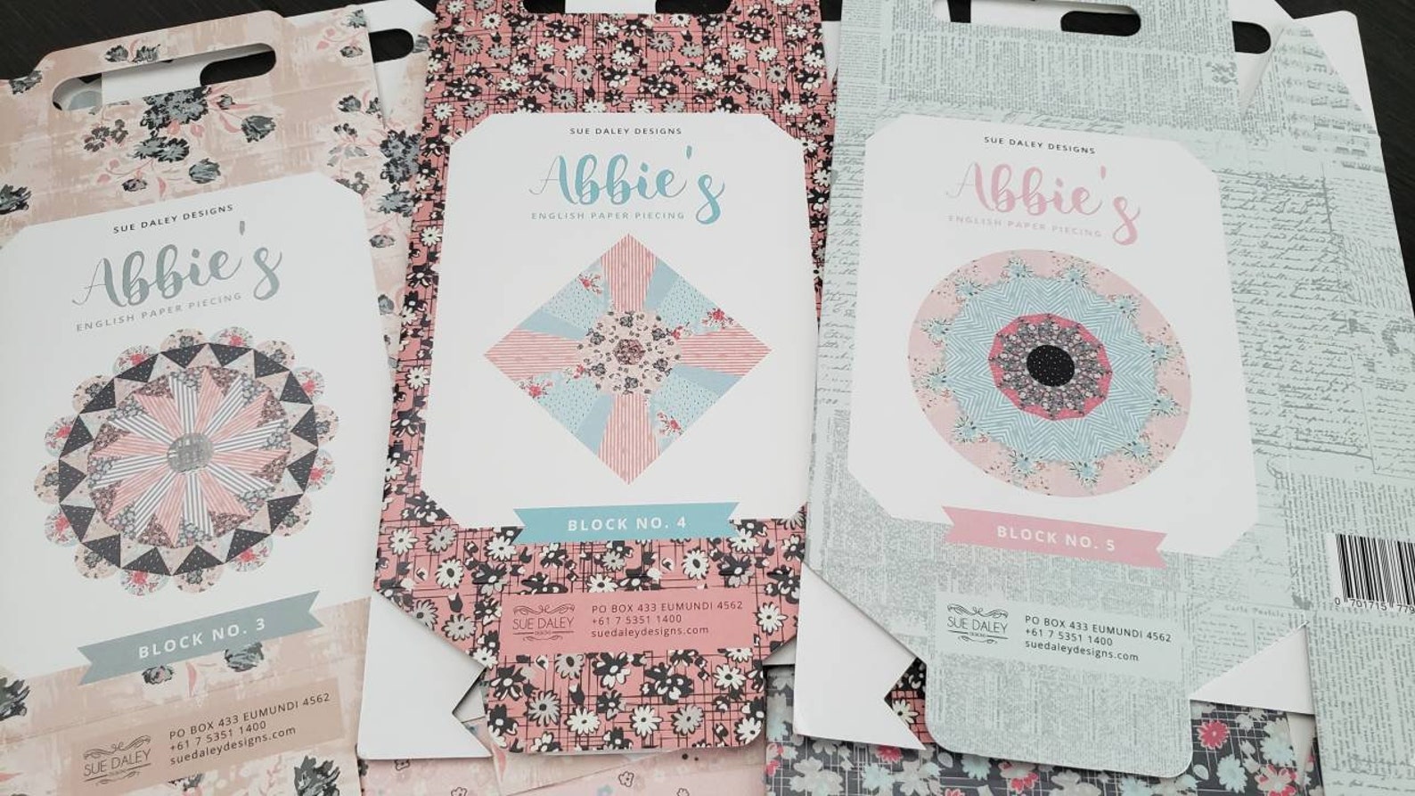 Sue Daley Abbie SET of 9 English Paper Piecing Pattern Kit - English ...