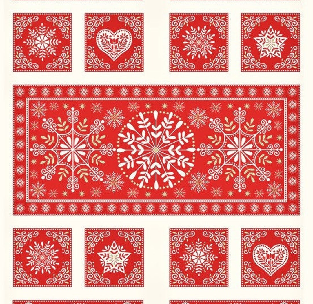 SCANDI 2022 - Placemats - Panel - Red - Christmas - Makower UK ...