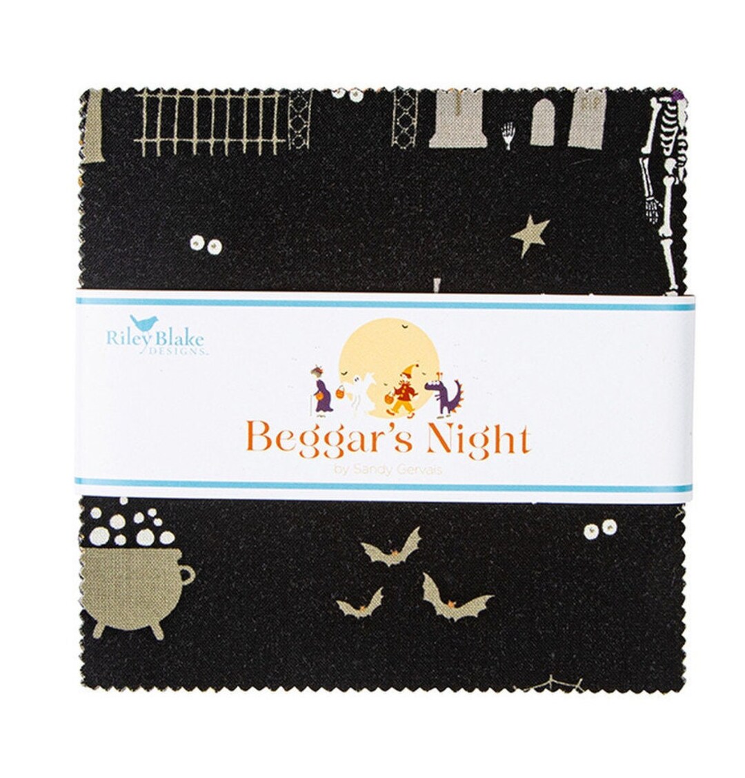 BEGGARS NIGHT 5 Stacker Charm Pack Halloween Fabric Sandy Gervais 100% ...