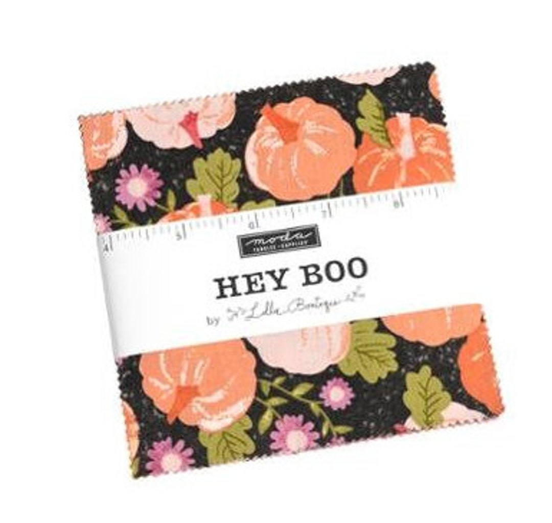 HEY BOO 5" Charm Pack Lella Boutique Halloween New Cotton Quilting ...