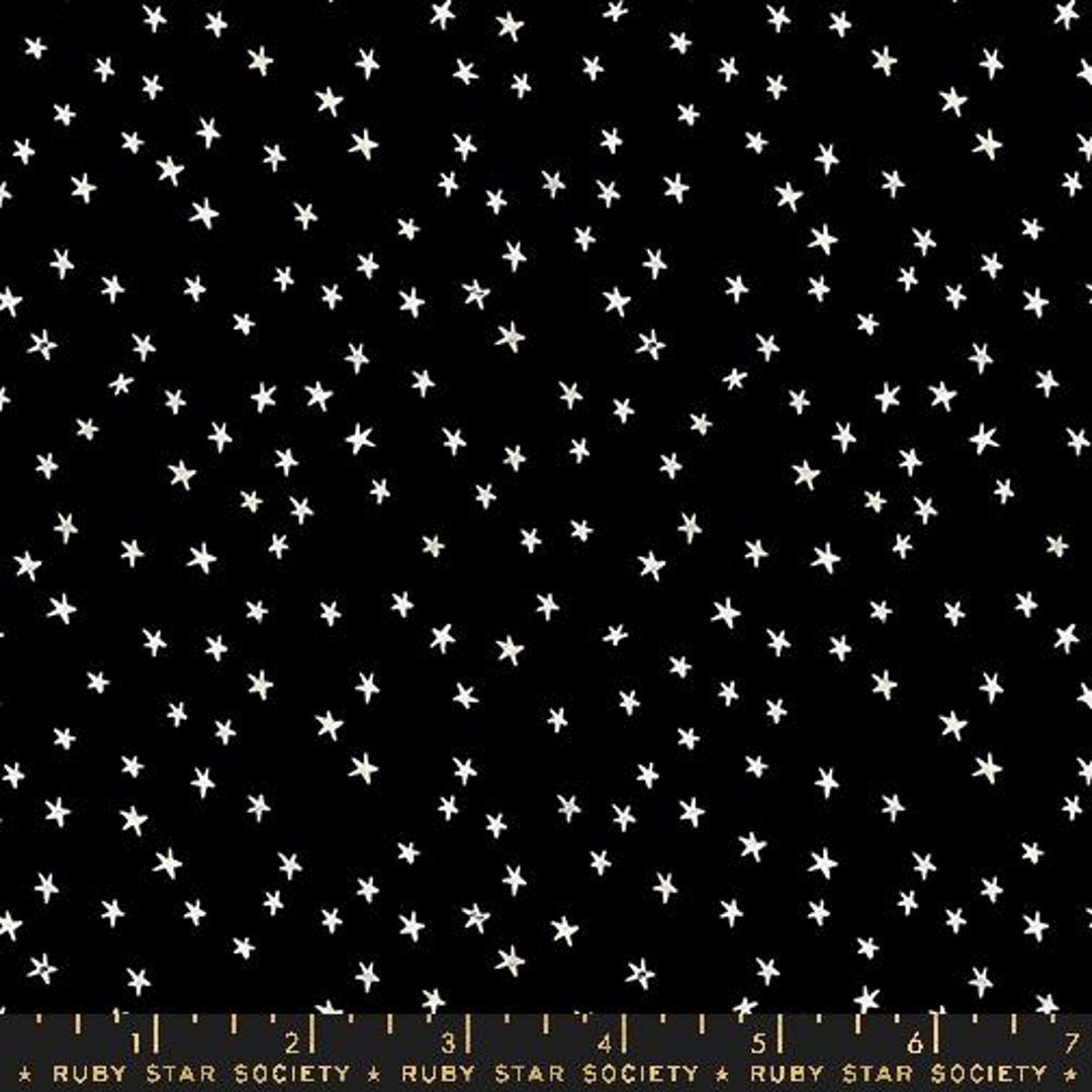 GOOD SPIRITS Mini Starry Black Ruby Star Society Halloween Fabric 100% ...