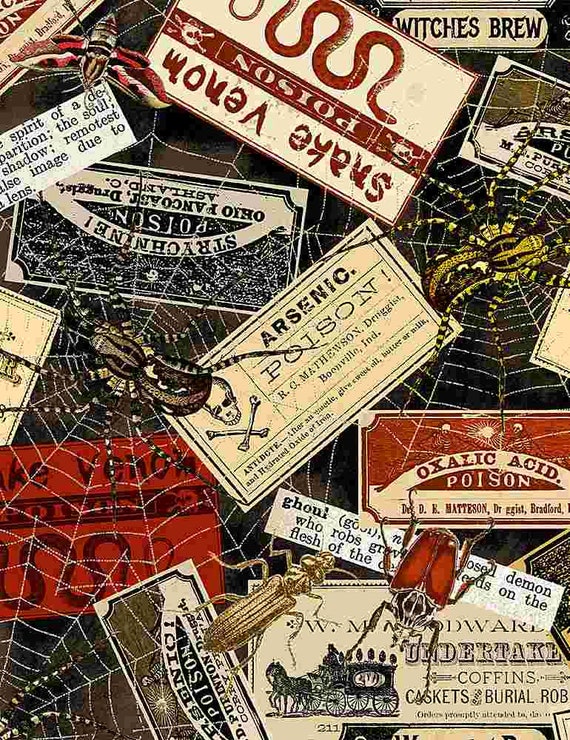 WITCHES LABELS Halloween Labels Spiders Potions | Etsy