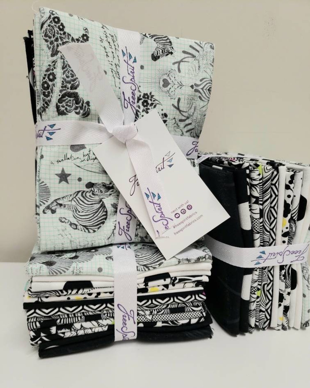 LINEWORK 13 Fat Quarter Bundle Tula Pink 100% Cotton Quilting Fabric ...