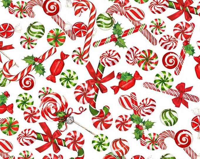 PEPPERMINT CANDY Peppermints White Multi - Michel Design Works - 100% ...