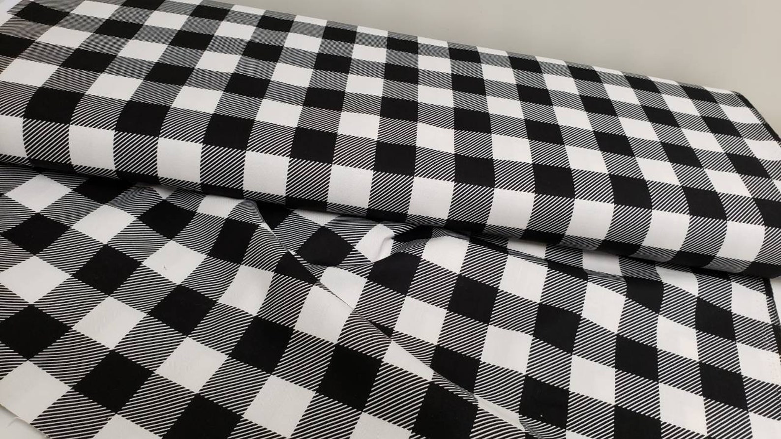MODERN FARMHOUSE Black Buffalo Plaid Check Simple Simon | Etsy