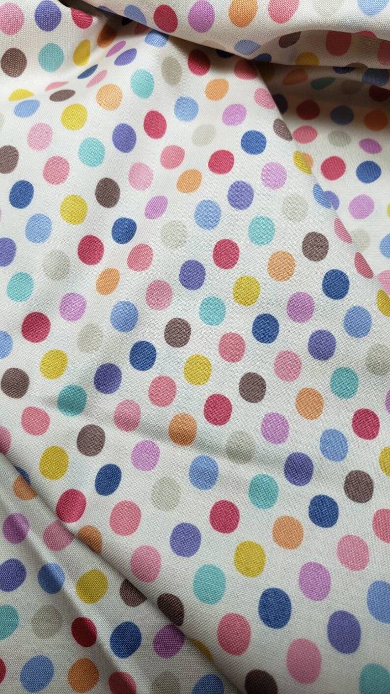 Tilda Plum Dot Dove Multi Polka Dots New 100% Cotton Quilting Fabric ...