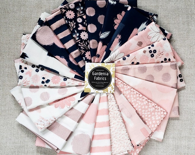 BLUSH 20 Fat Quarter Bundle - Jen Allyson - My Minds Eye - Hand Cut - Riley Blake Designs - From ...