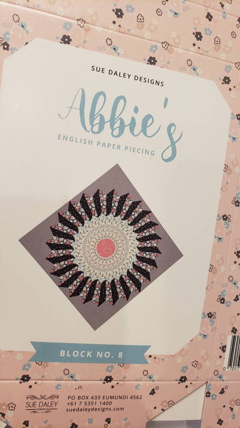 Sue Daley Abbie Number 8 Pack EPP Quilt Pattern - Paper Piecing Design ...